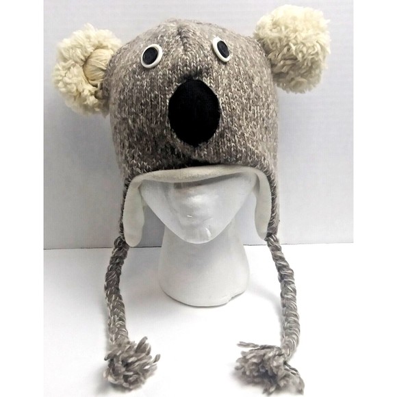Unbranded | Accessories | Koala Bear Hat Cap Beanie Knit Flaps Costume ...